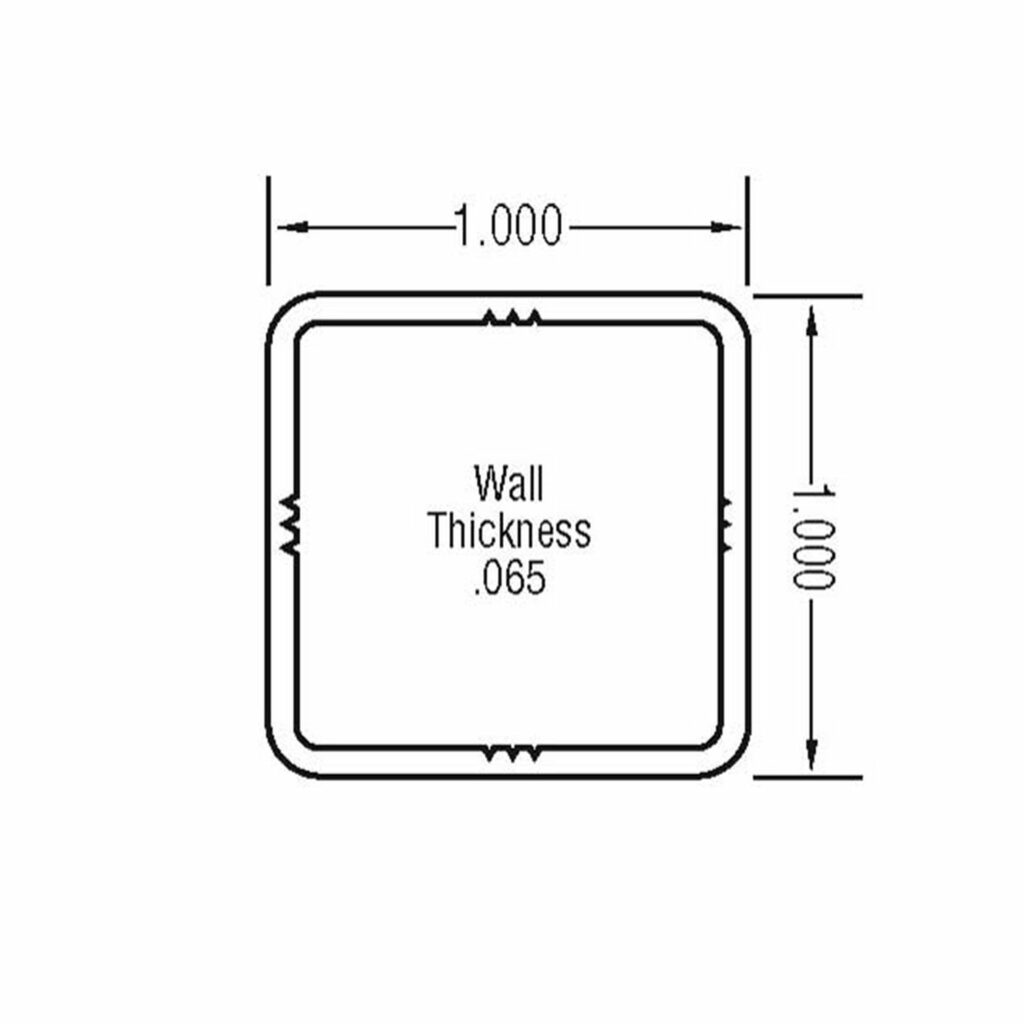 1″ Slip Fit Square Tubing – ESTO Connectors